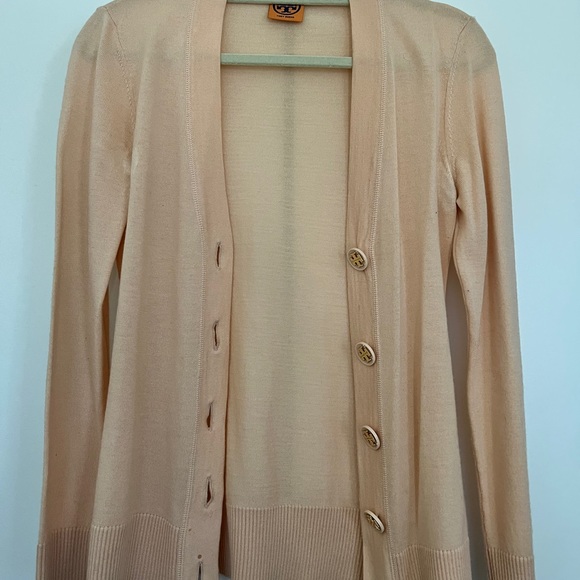 Tory Burch | Sweaters | Tory Burch Peach Cardigan | Poshmark